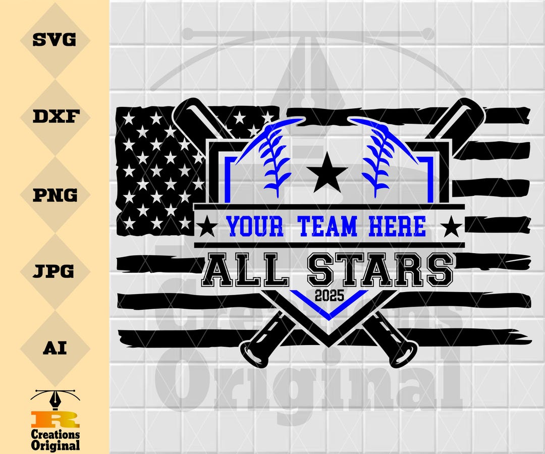 Allstars Baseball | Baseball Template Svg | Allstars Game Svg ...