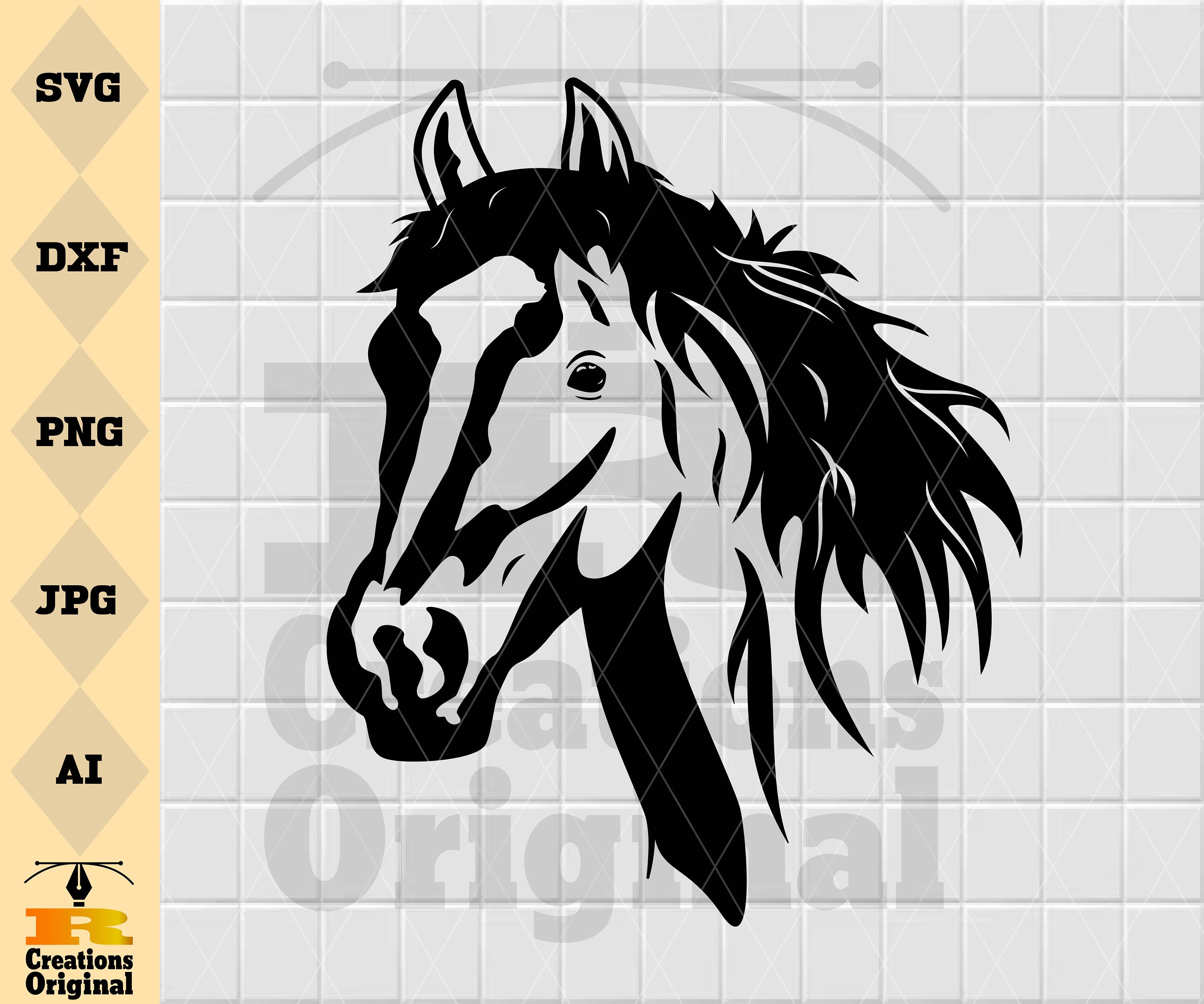 Horse Head Svg | Horse Png | Horse Cut File | Animal Face Svg | Horse ...