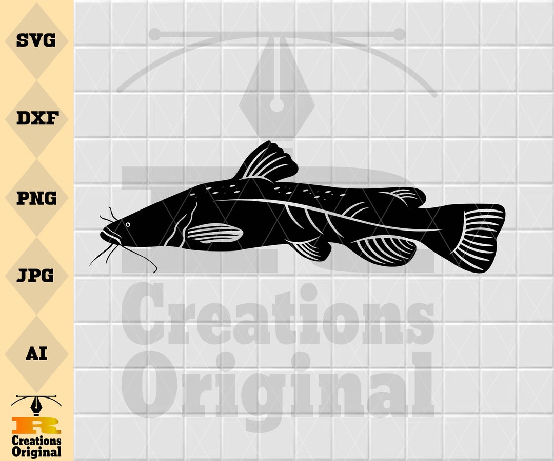 Cat Fish Svg | Png Dxf Jpg Eps | Cat Fish Design Svg | Cat Fish ...