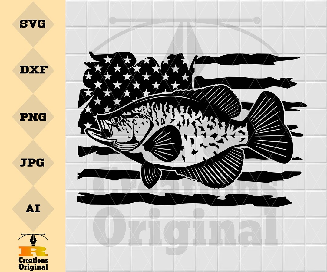 US Crappie Fish | Panfish Fishing SVG | Angling SVG | Fish Decals Vinyl ...