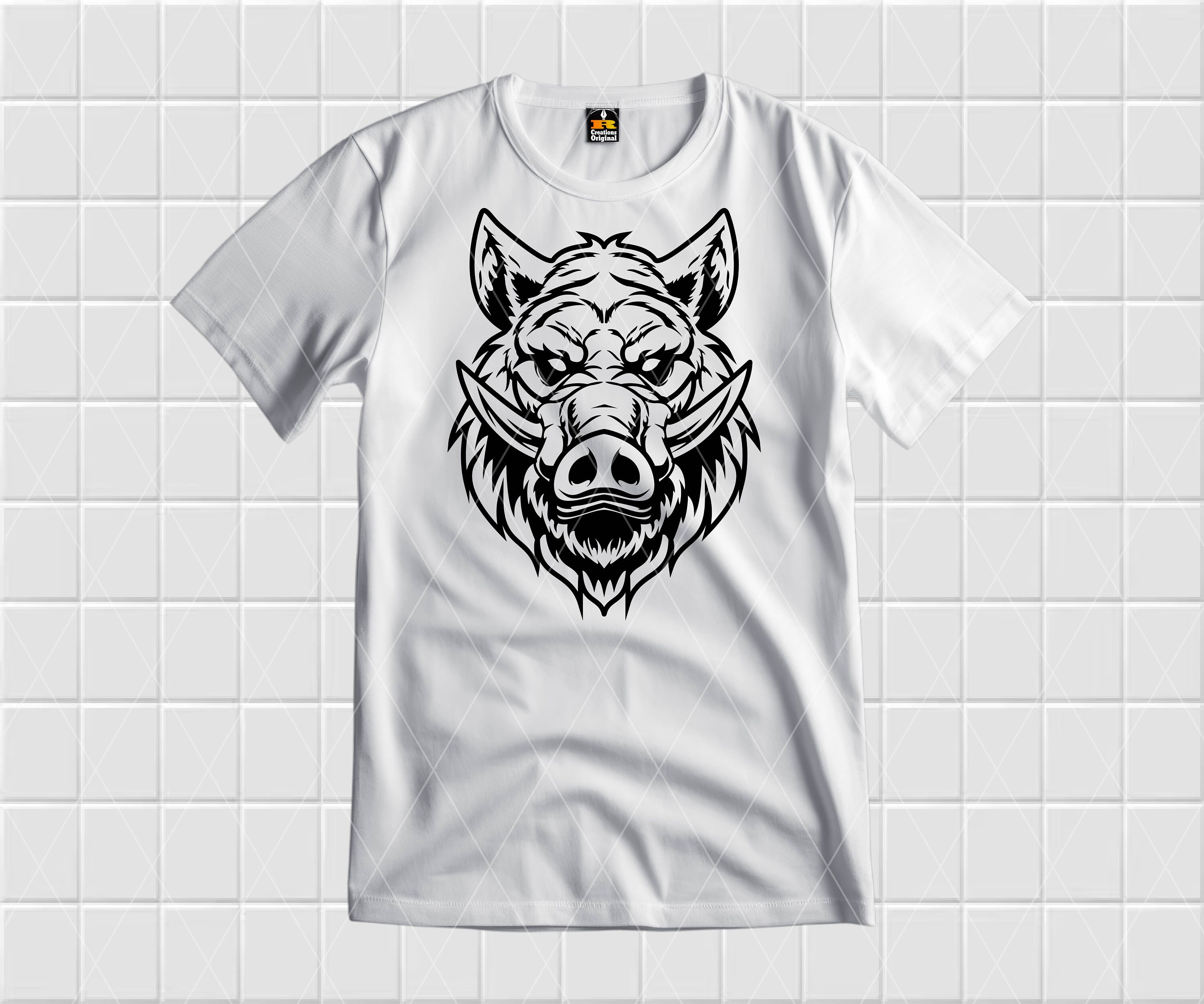 Wild Boar Head SVG: Razorback Mascot Vector Design (digital Download ...