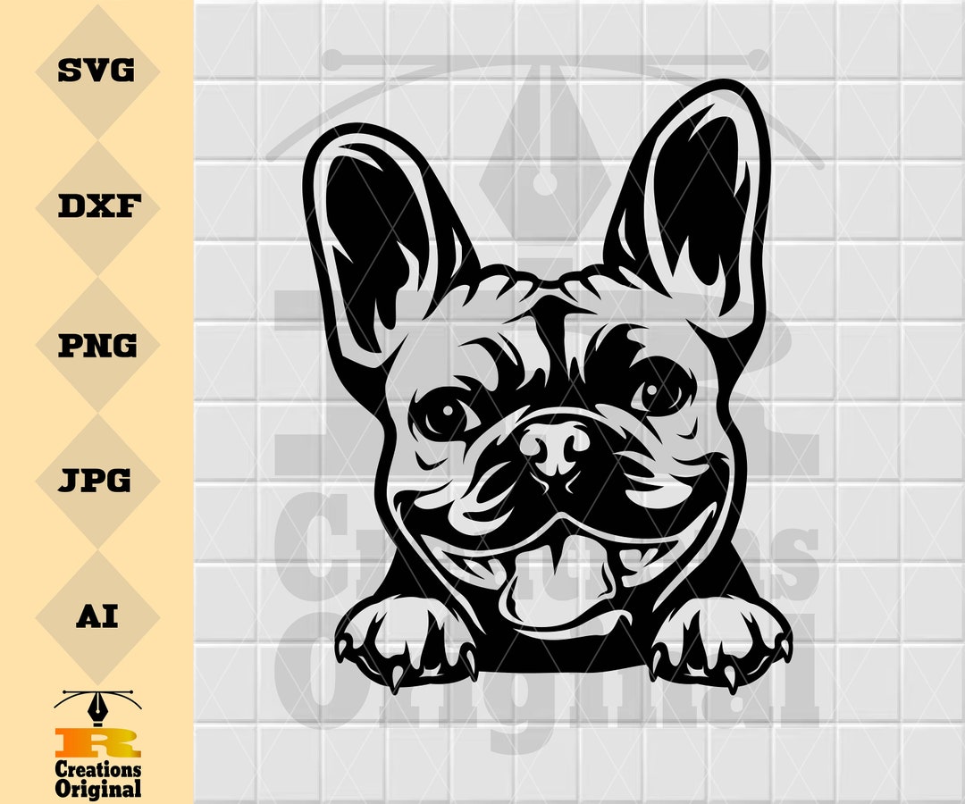 Cute French Bulldog Svg | Frenchie Svg | Funny Dog Clipart | Pet Face ...