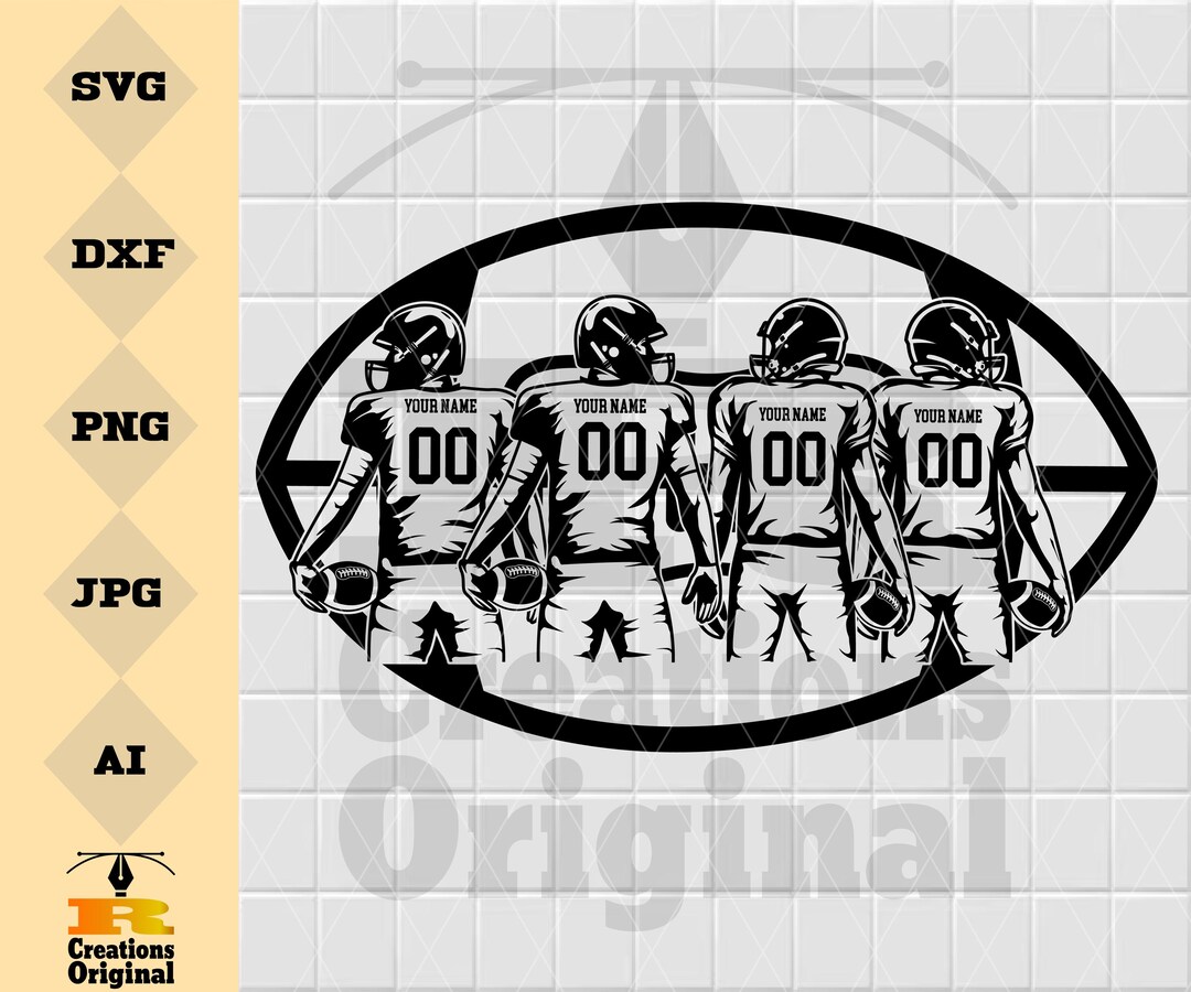 Personalized Football Team SVG: Superbowl Clipart (digital Download) - Etsy