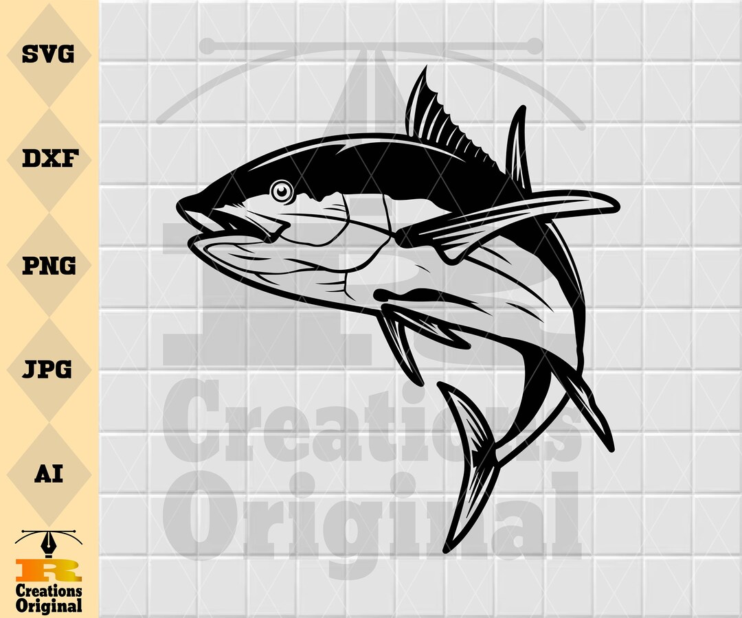 Tuna Fish Svg | Sea Angling Clipart | Angler Dad T-shirt Gift Idea ...