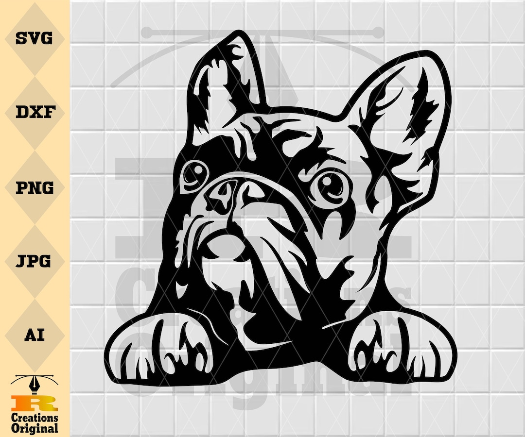 French Bulldog Svg | Frenchie Svg | Funny Dog Clipart | Pet Face Png ...