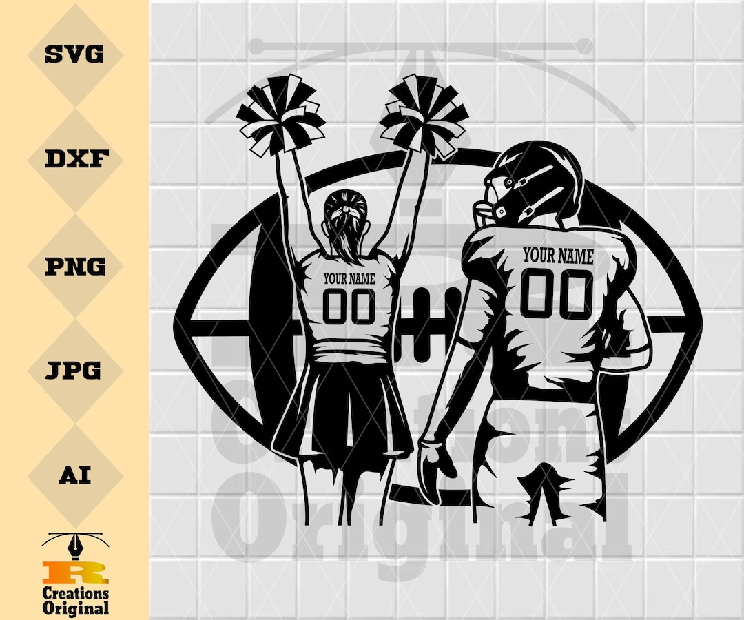 Cheerleader Football Svg | Football Player Svg | Cheer Dance Svg ...