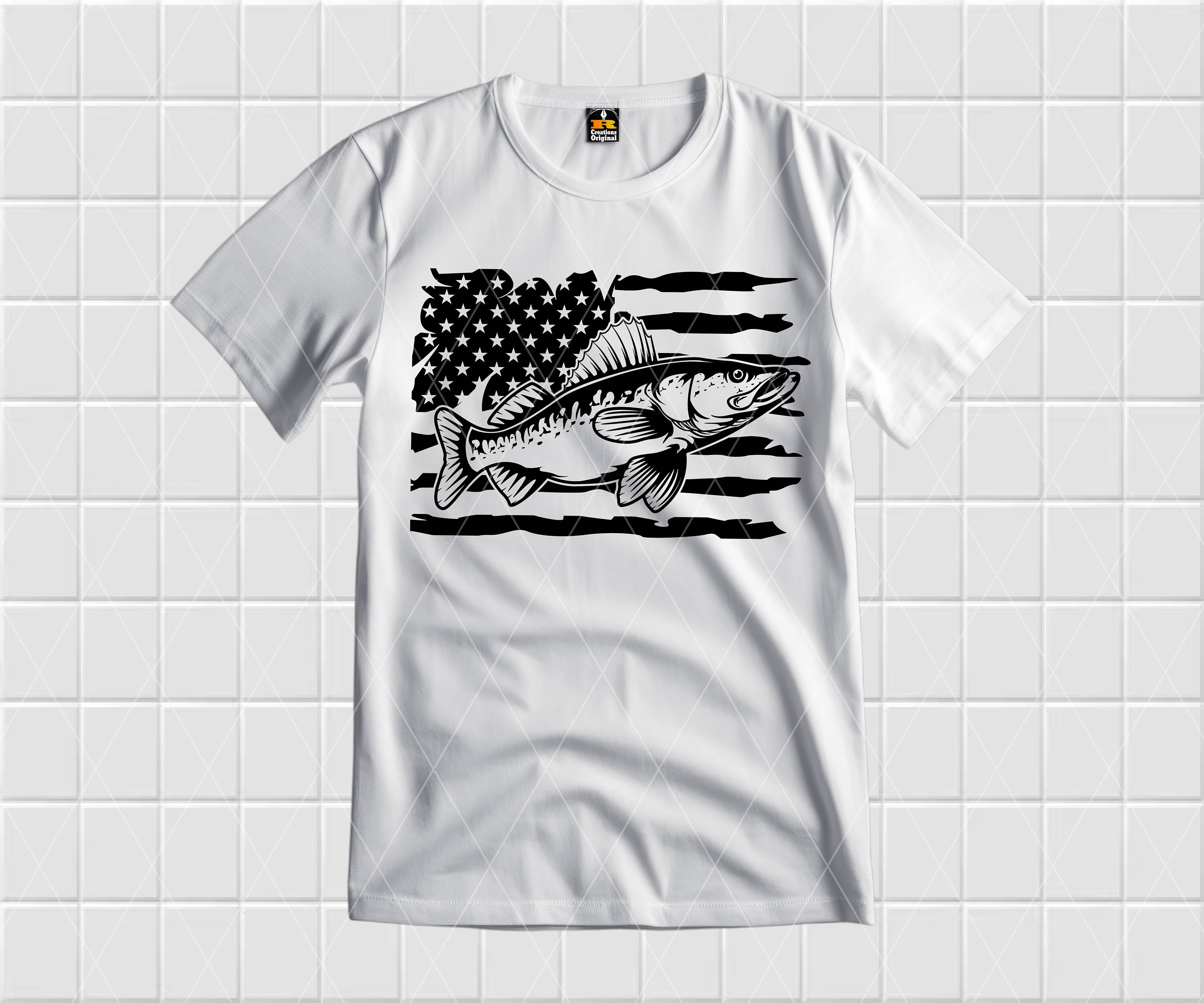 Walleye Fish SVG: American Flag Fishing Design (digital Download) - Etsy
