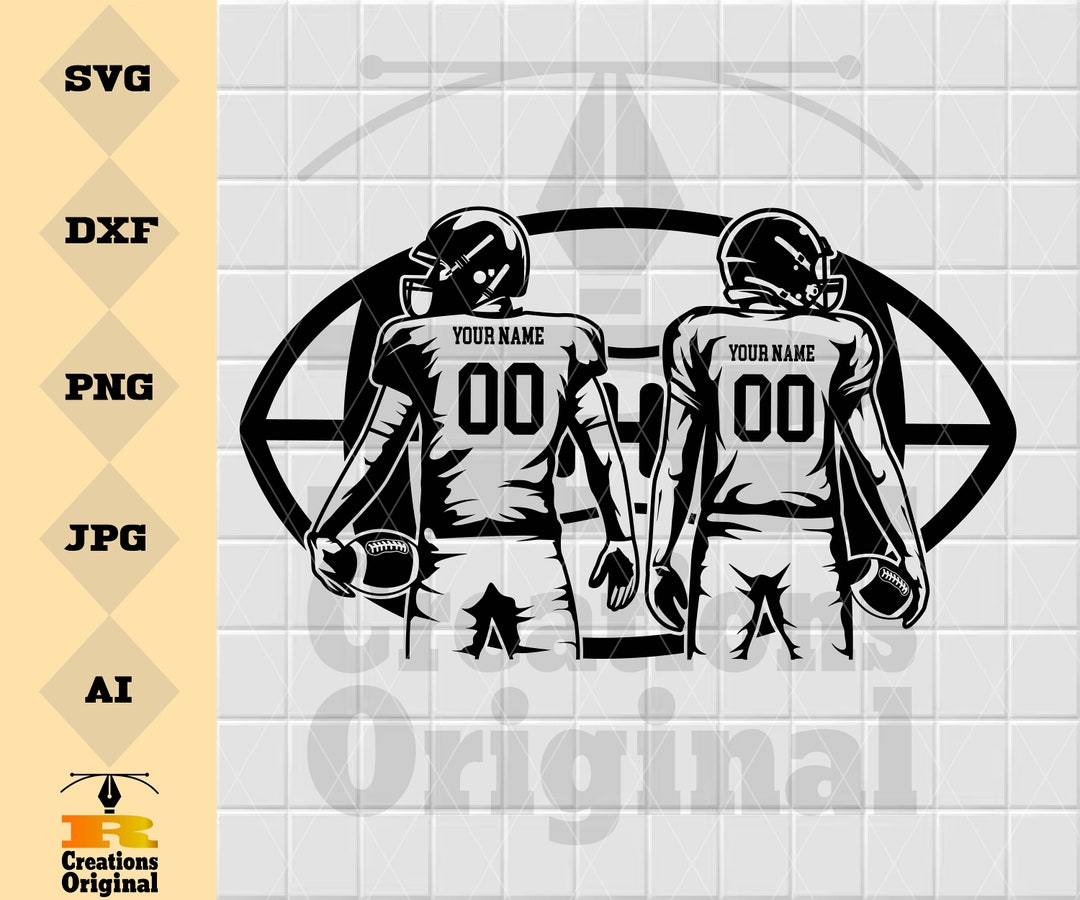 Personalized Football Players SVG: Custom Name, Shirt Design (digital ...