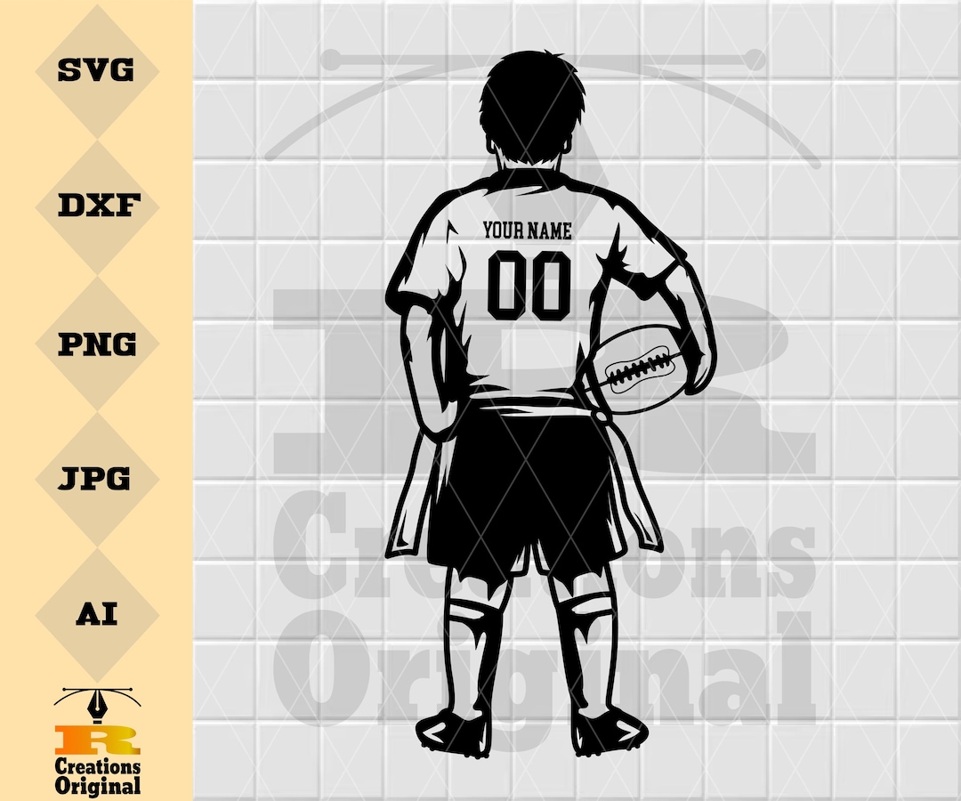 Flag Football Name | Flag Football Boy Svg | Personalized Name | Svg ...