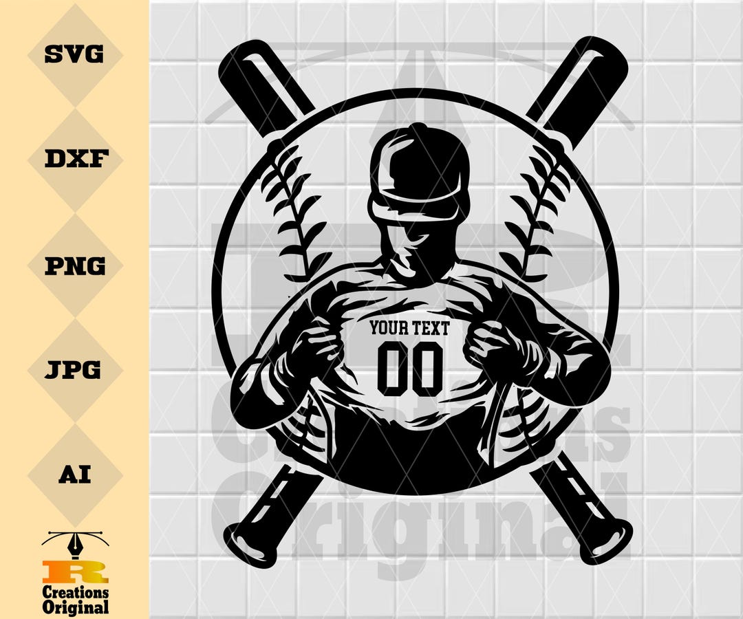Personalized Baseball Player Svg | Baseball Svg | Baseball Name Svg ...