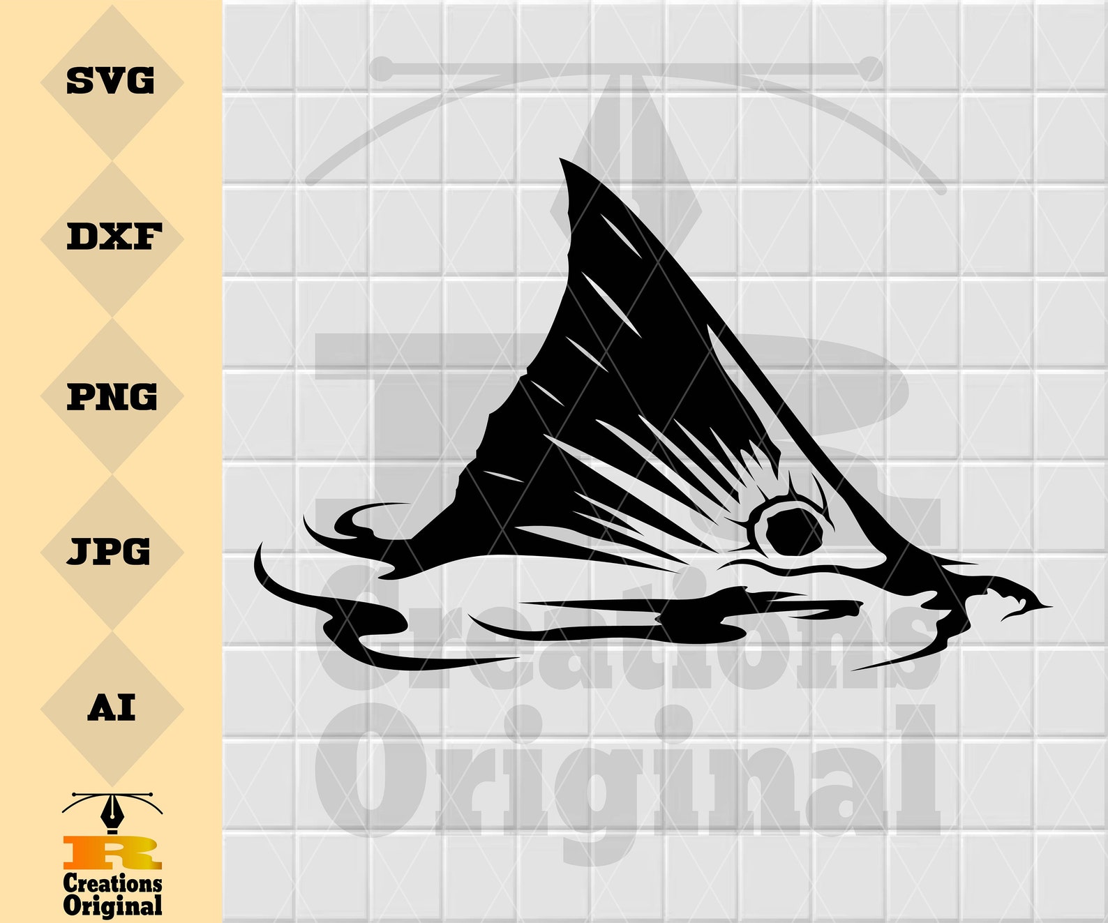 Red Drum Tail Fish SVG: Fishing Clipart Cutfile (digital Download) - Etsy
