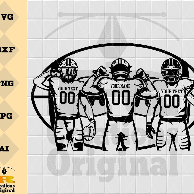 Football Player Svg - Etsy