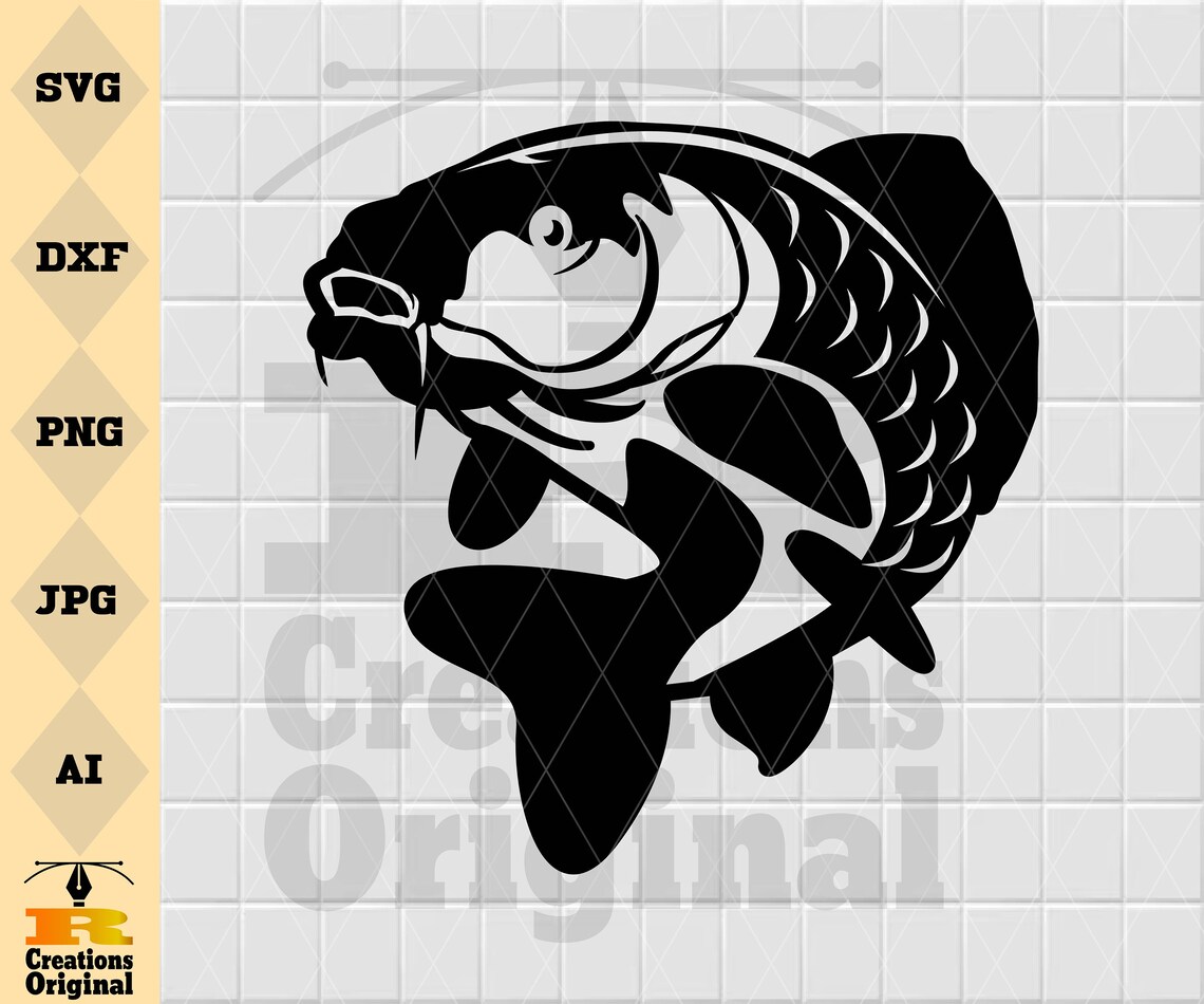 Carp Fish Svg File Carp Fish Png Carp Fish Hunting Fishing Svg Hunting ...