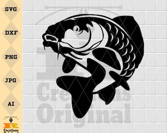 Fish Svg Carp Fish Png Carp Fish Hunting Fishing Svg Hunting Svg Dxf ...
