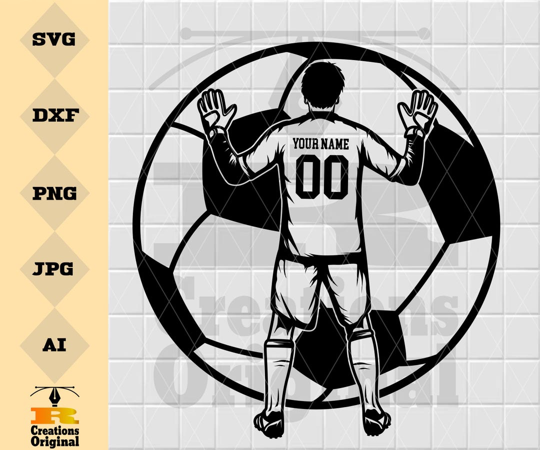 Personalized Goalkeeper SVG: Soccer Clip Art (digital Download) - Etsy