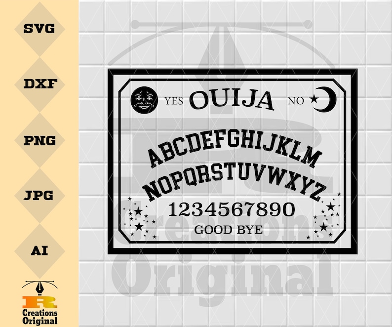 Ouija Board Svg | Ouija Board Game Svg | Ouija Clipart | Dead Spirit ...