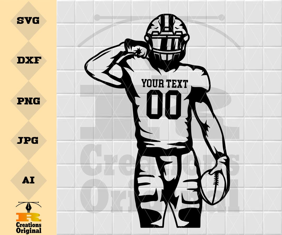 Personalized Name | Football Player Svg | Football Svg | Football Team ...