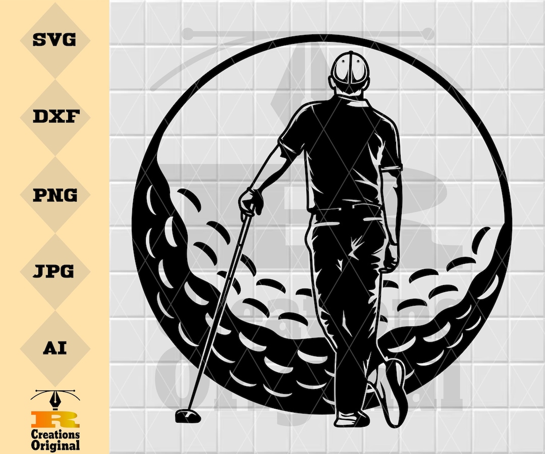 Golf Player SVG Clipart: Golfer Shirt Design (digital Download) - Etsy
