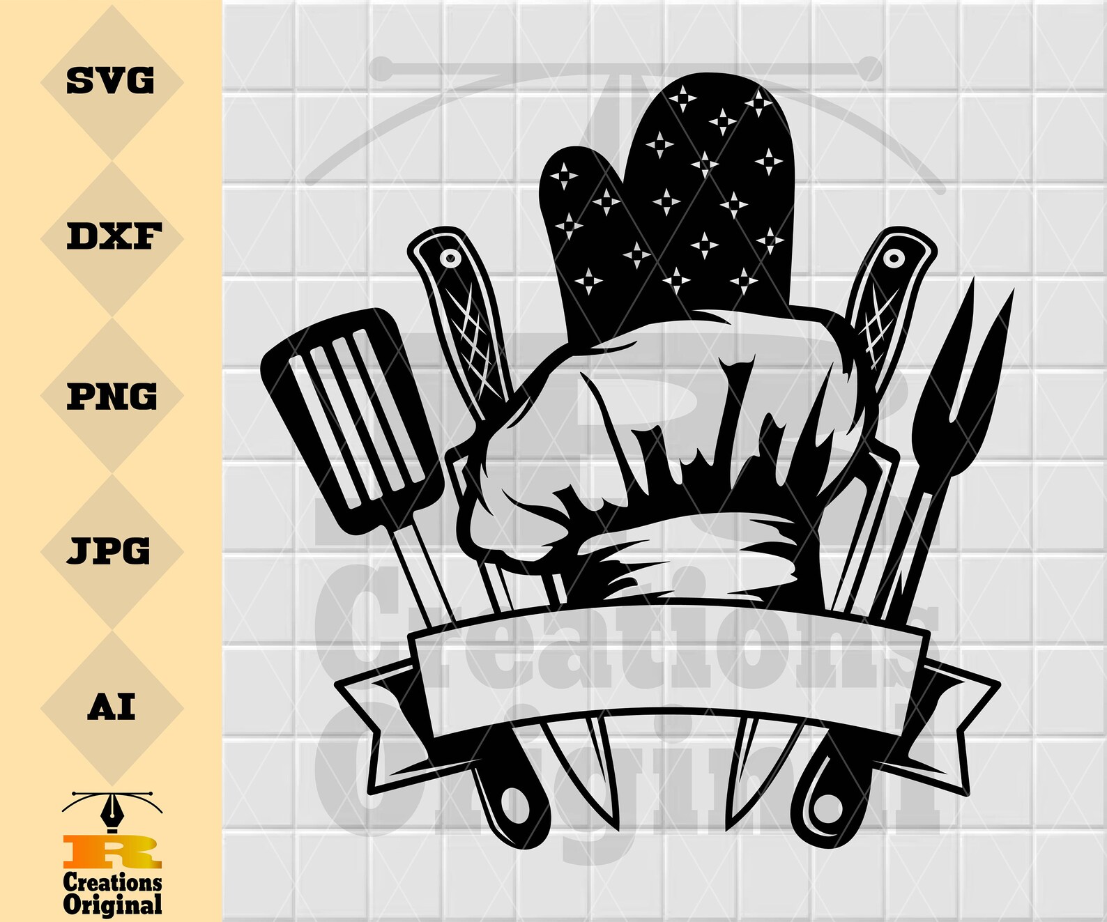 Chef Tools SVG: Kitchen Clipart, Grill Files for Cricut (digital ...