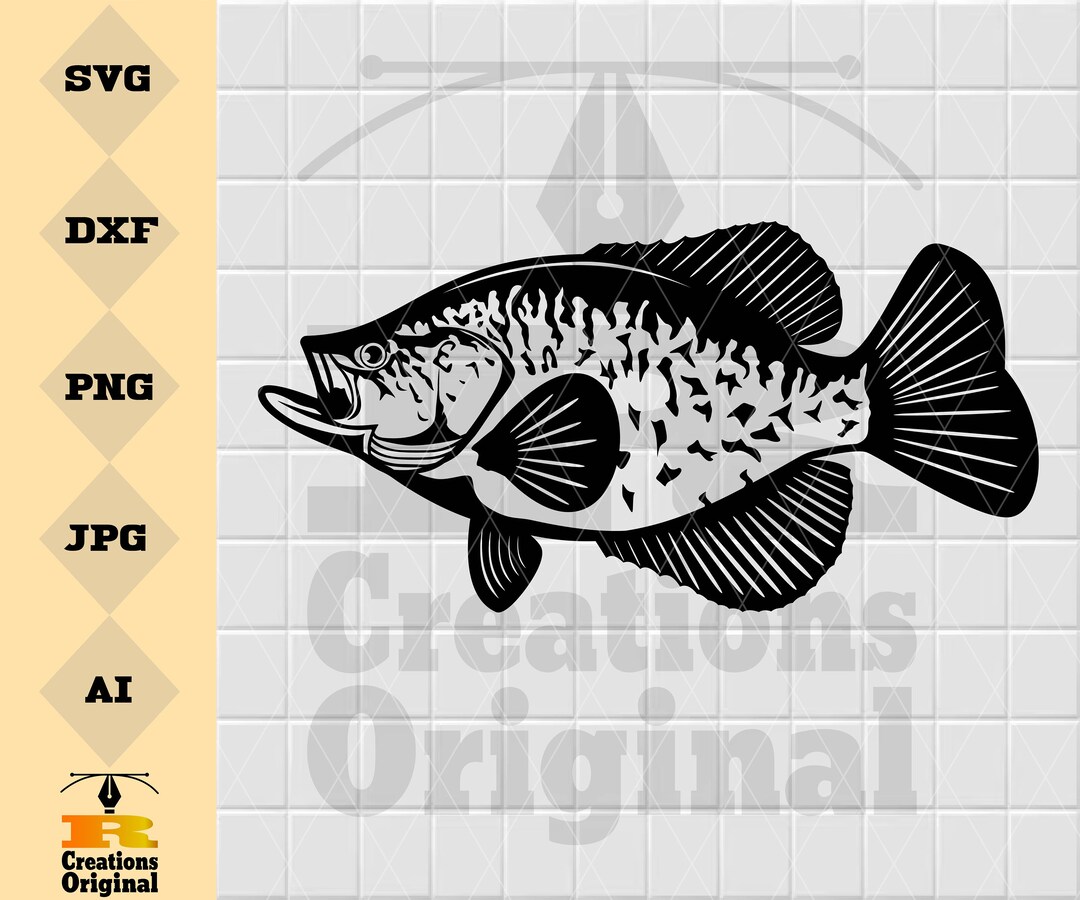 Crappie Fish | Panfish Fishing SVG | Angling SVG | Fish Decals Vinyl ...