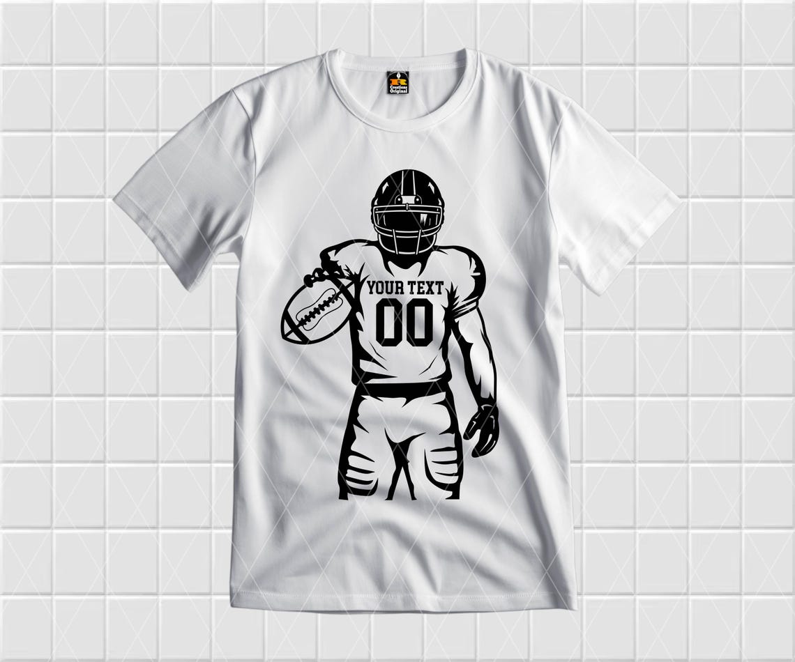 Personalized Football Player SVG: Custom Name, Shirt Design (digital ...