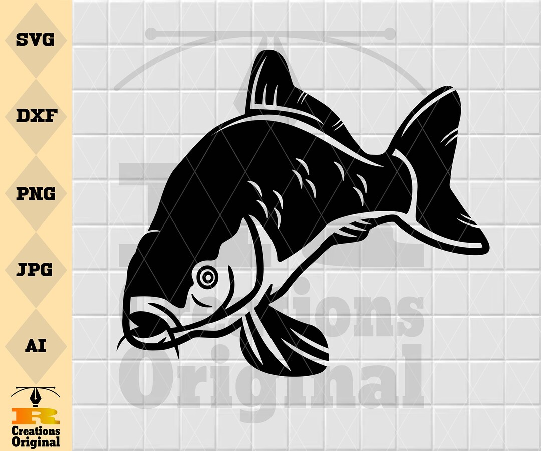 Carp Fish Svg | Carp Fish Png | Carp Fish Hunting | Fishing Svg ...
