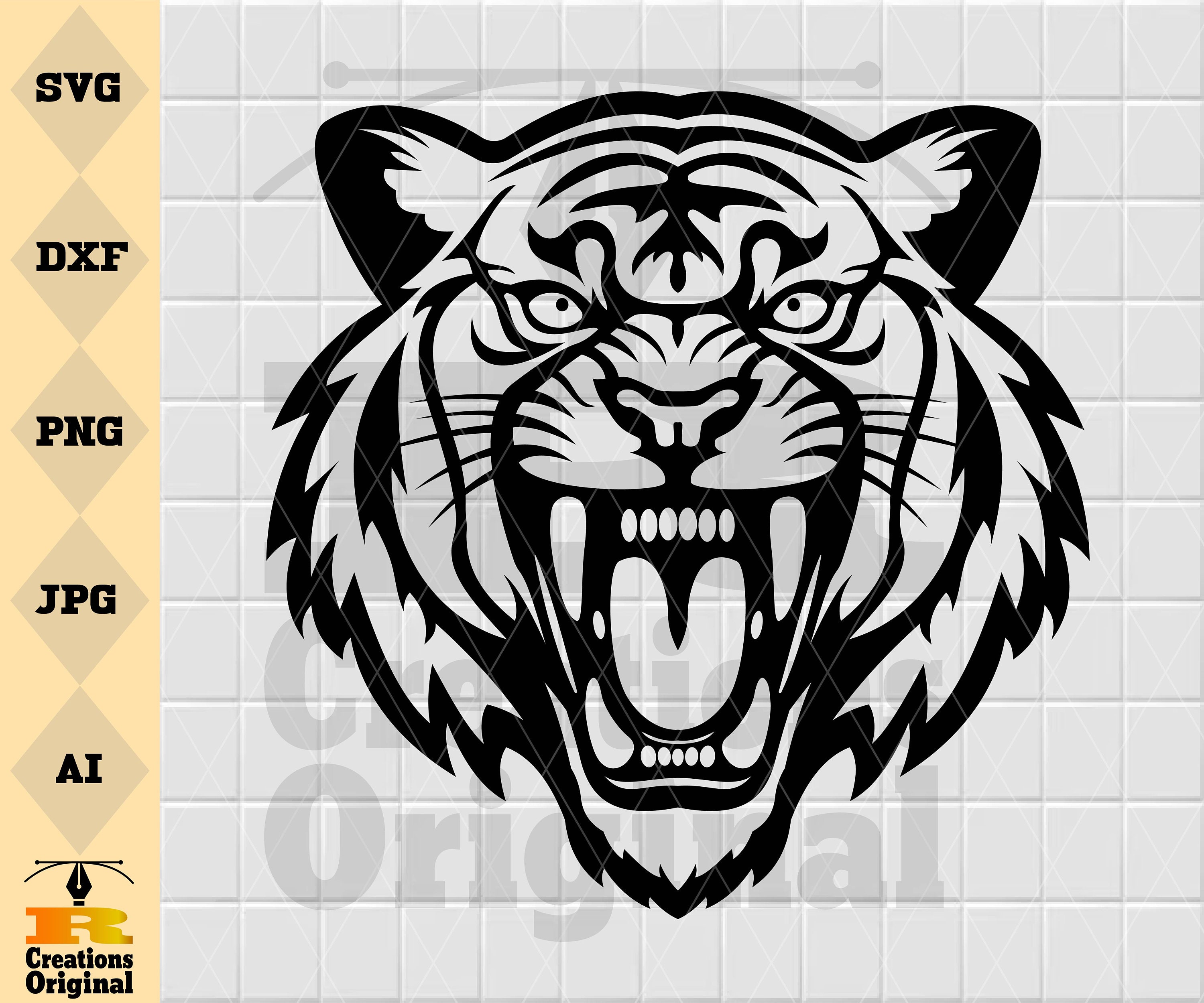 Tiger Head SVG Tiger Svg Wild Animals Svg Cute Tiger Svg Tiger Cut ...