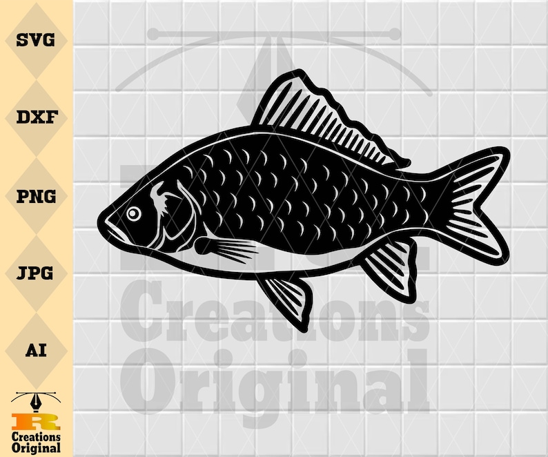 Fish Svg | Carp Fish Png | Carp Fish Hunting | Fishing Svg | Hunting ...