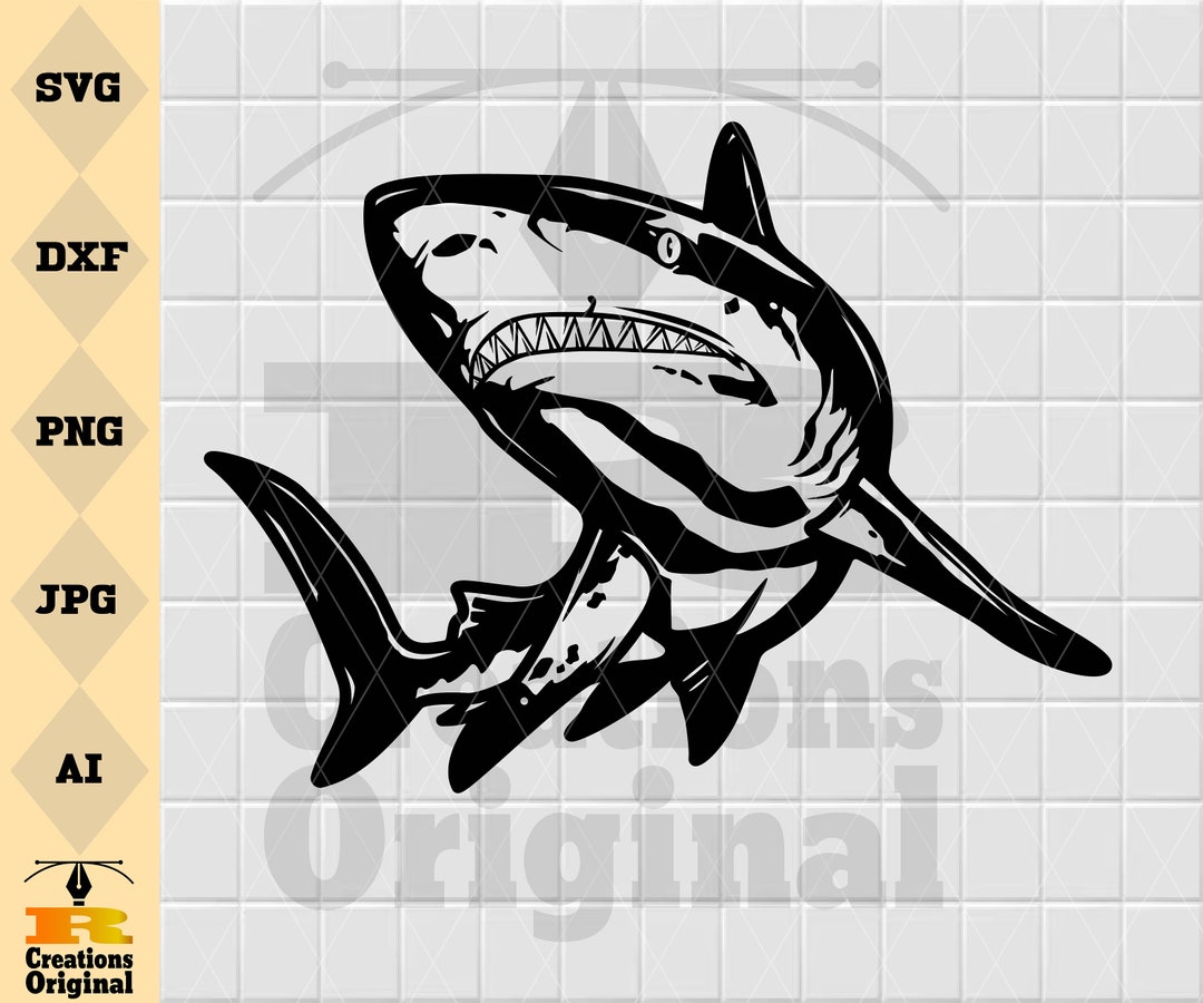 Shark Svg Png | Shark in the Ocean | Shark Svg | Shark Design Svg ...