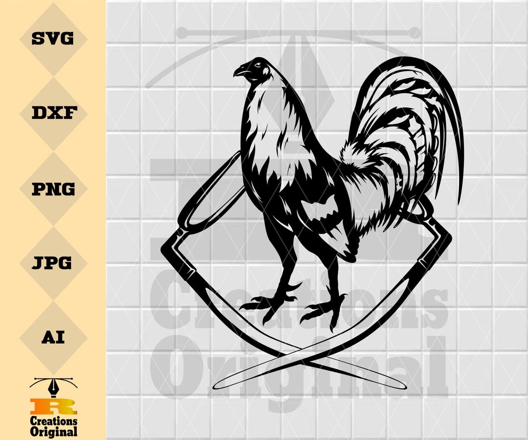 Fighting Rooster SVG: Cockfighting Silhouette Clipart (digital Download ...