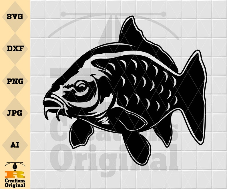 Carp Fish Svg File Carp Fish Png Carp Fish Hunting Fishing Svg Hunting ...