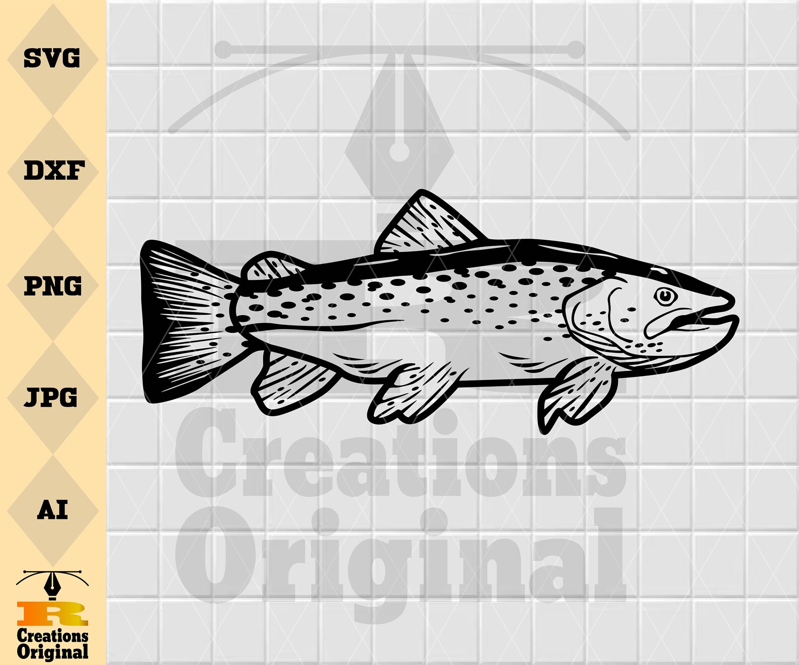 Trout Fish Svg Trout Fish Clipart Trout Svg Trout Fish Cricut Trout ...