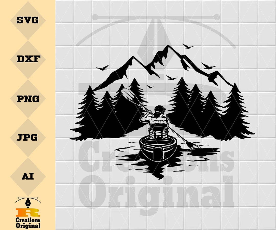 Kayak Svg | Kayak Scene Svg | Adventure Svg | Kayaking Svg | Kayak Svg ...