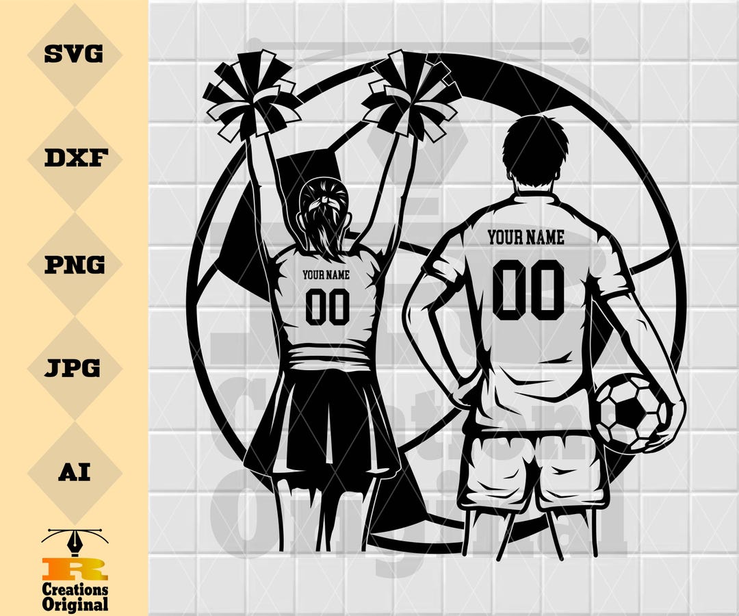 Cheerleader Soccer Player Svg Soccer Boy Svg Soccer Dad Svg Soccer Svg ...