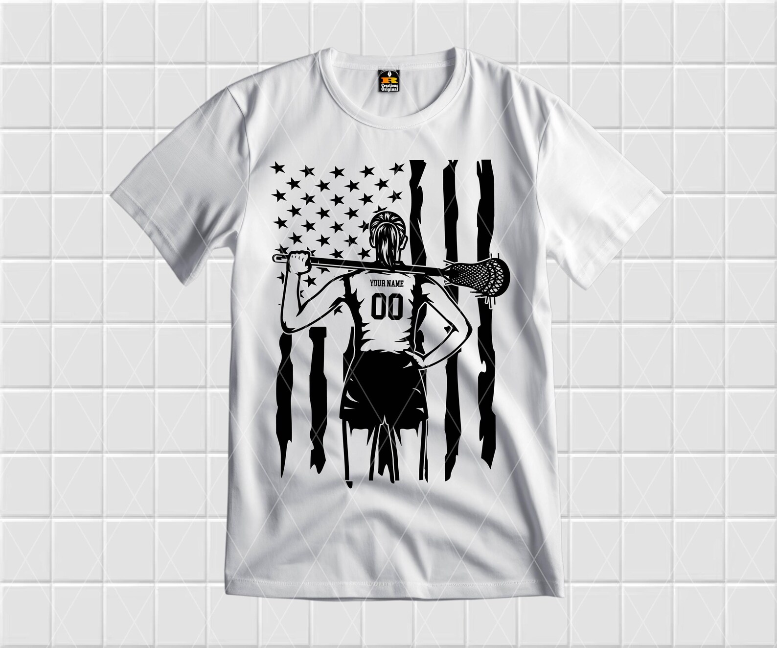 US Female Lacrosse Player Svg Personalized Name Lacrosse Svg Lacrosse ...