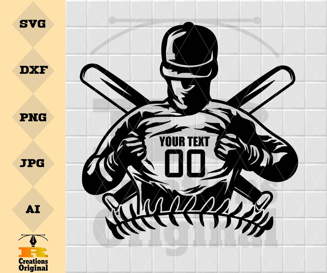Customized Baseball Player Svg | Baseball Svg | Baseball Name Svg ...