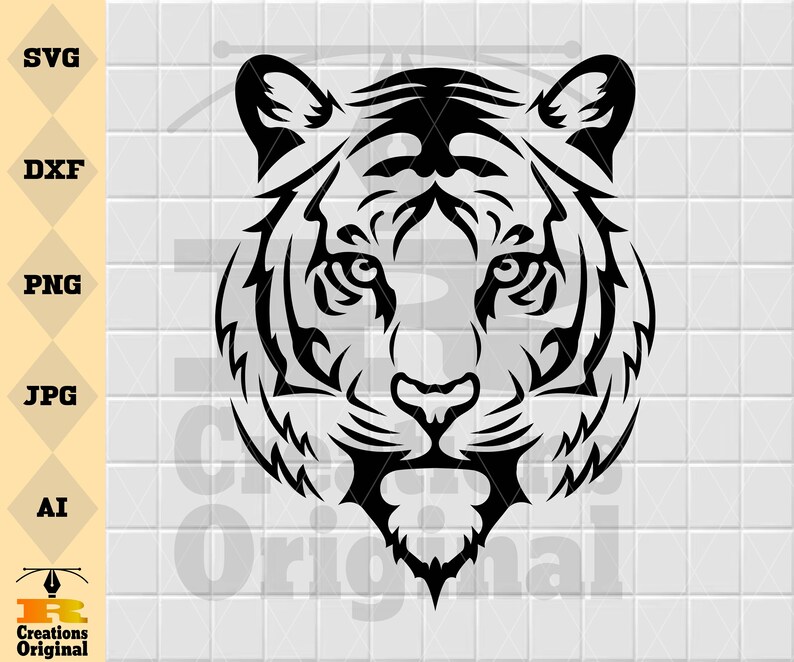 Tiger Svg Tiger Head SVG Wild Animals Svg Cute Tiger Svg Tiger Cut ...