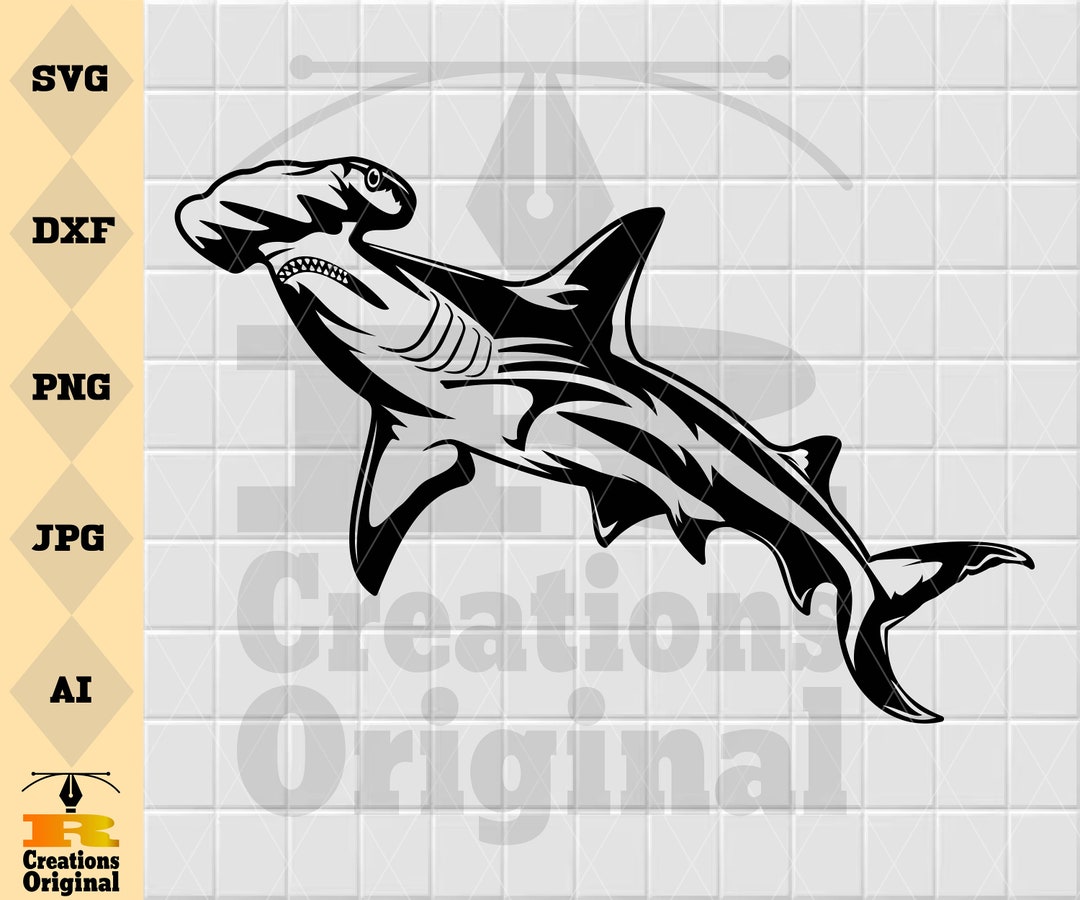 Hammerhead in the Ocean Svg | Shark Svg | Shark Design Svg | Shark ...