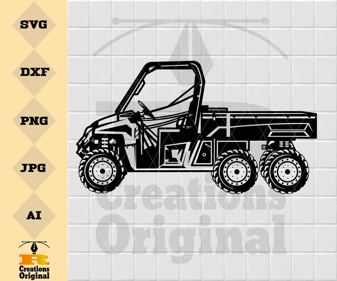 Polaris Ranger SVG Clipart: ATV UTV off Road Vehicle (digital Download ...
