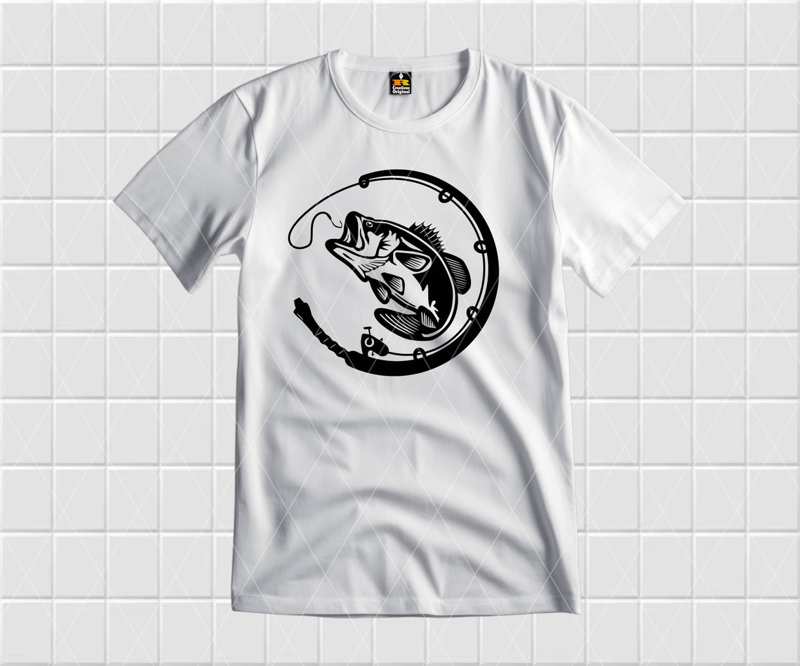 Bass Svg File | Bass Fishing Svg | Jumping Bass Svg | Fishing Svg ...