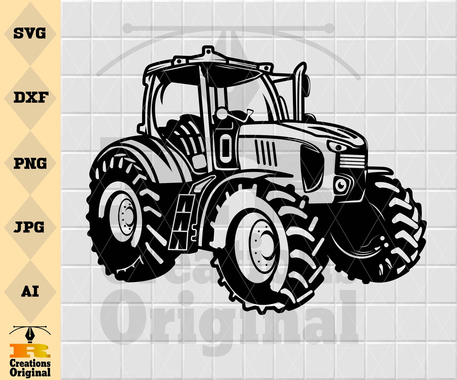 Farm Tractor Svg | Tractor Svg | Farmer Svg | Farm Vehicle Svg ...