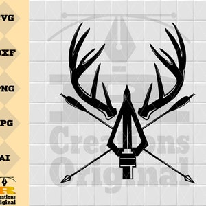 Deer Antler and Hunting Tools Svg | Arrow Head Svg | Arrow Svg | Deer ...