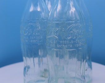 Vintage Coca-cola Bottle Coke 50s 60s Embossed Antique Green Glass - Etsy