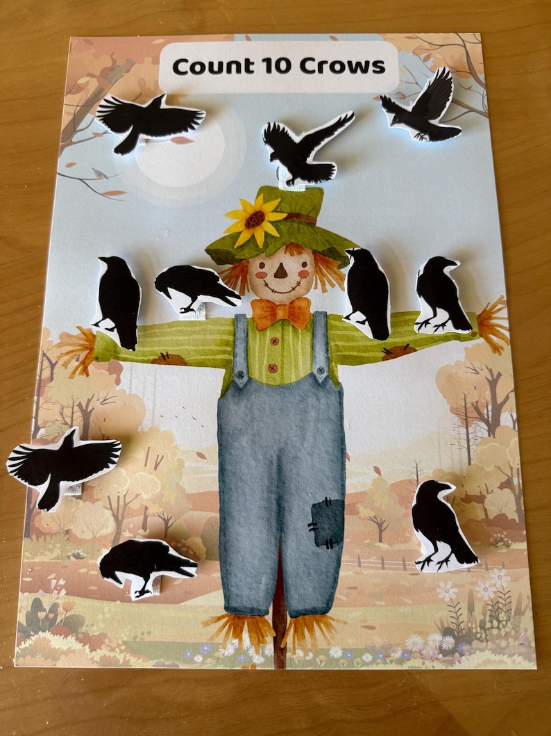 Autumn Scarecrow Counting Activity: Fall Theme, Preschool Math ...