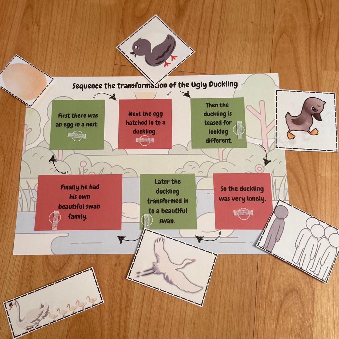 Ugly Duckling Sequencing Activity | Preschool Story Order Printable ...