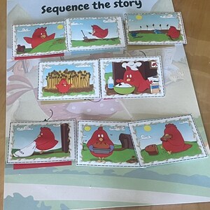 The Little Red Hen Preschool Story Sequencing Printable: Homeschool ...