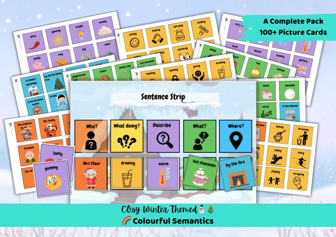 Preschool Speech Therapy Printables: Winter Themed Colourful Semantics ...