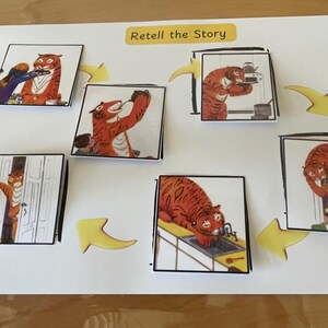 Tiger Who Came to Tea Story Sequencing: Preschool Literacy Printable ...