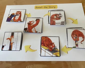 Tiger Who Came to Tea Story Sequencing: Preschool Literacy Printable ...
