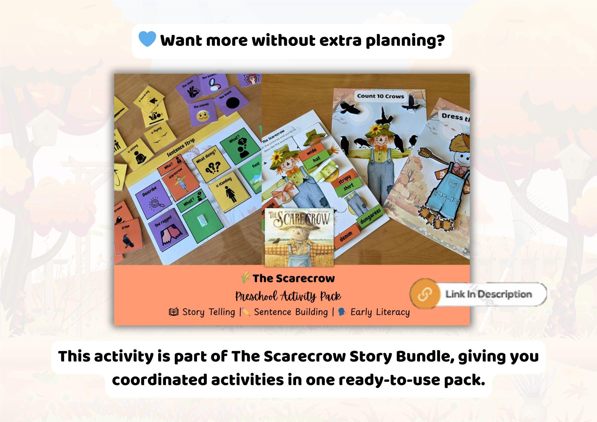 Autumn Scarecrow Counting Activity | Fun Fall Math Game for Toddlers ...